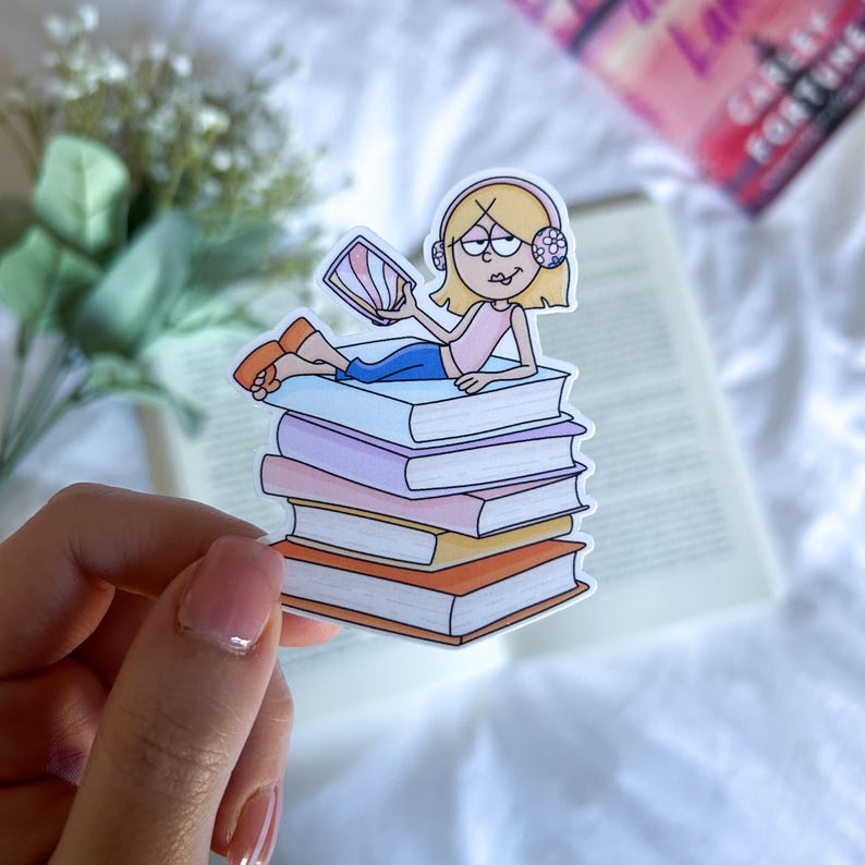 Lizzie Mcguire Sticker, Bookish Sticker for Readers, Cute Reading ...
