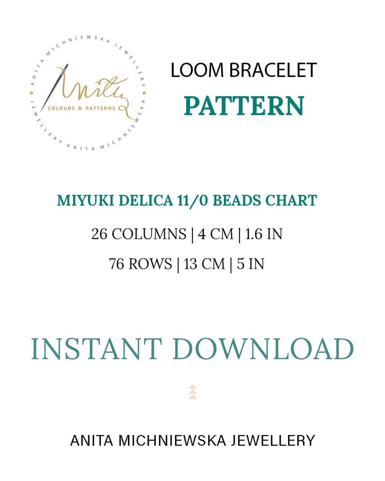 Loom Bracelet Pattern PDF - Shaded Miyuki Delica 11/0 - Seed Bead ...