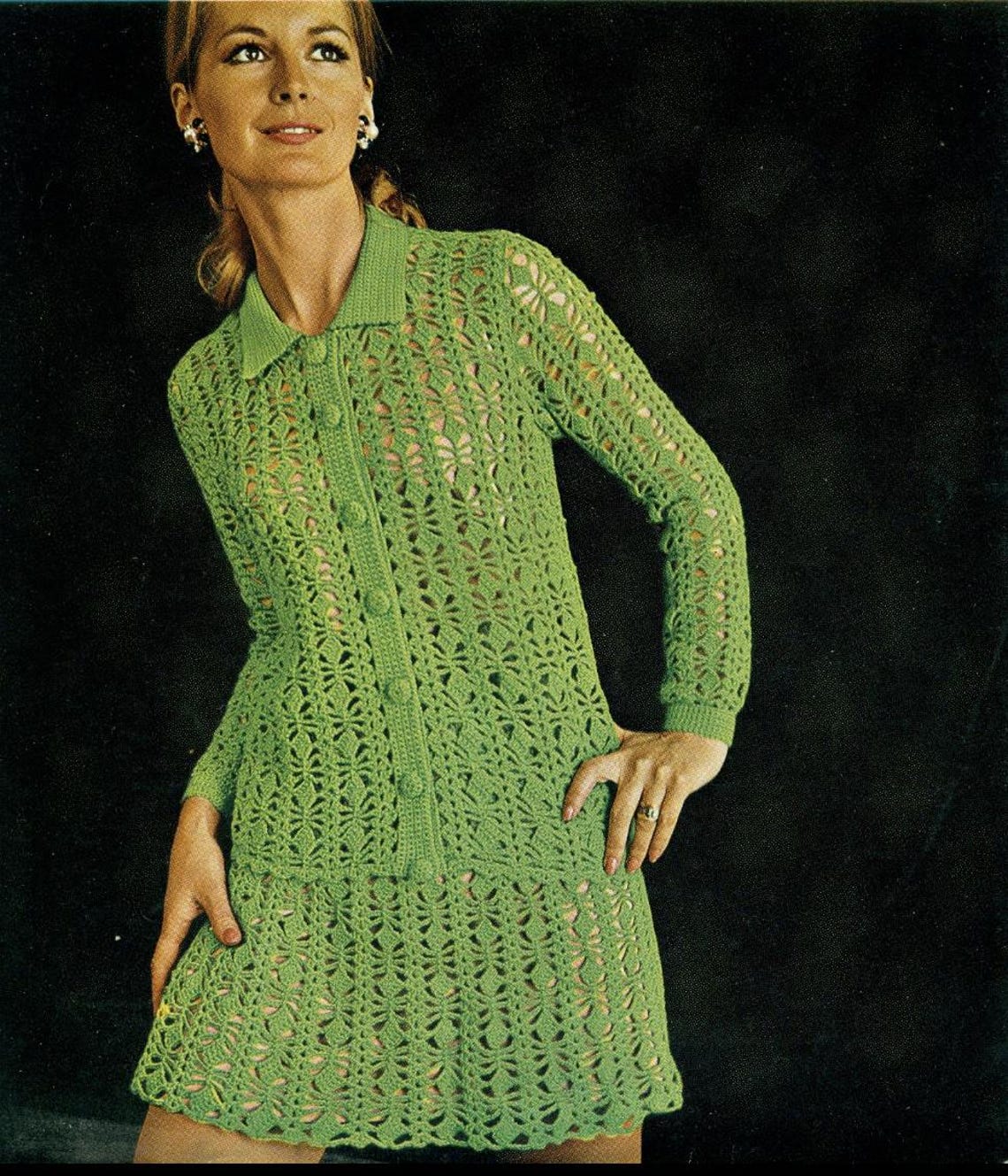1960s Crochet Suit Pattern: Twilley's Cortina, Bust 34-38" (PDF ...