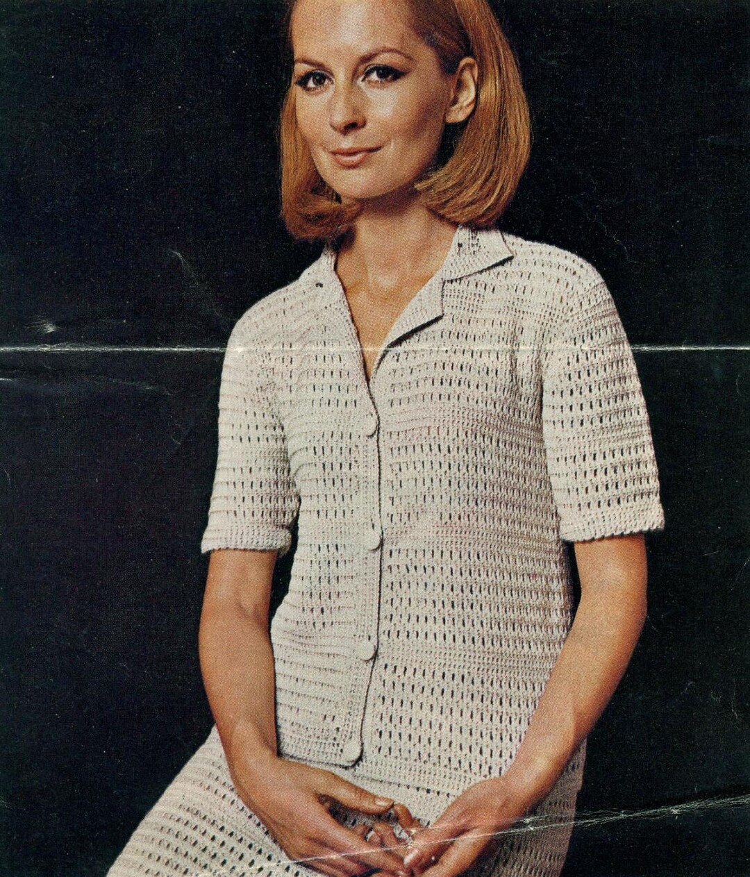 1960s Crochet Suit Pattern: Vintage Women's Jacket & Skirt (PDF ...