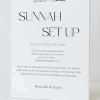 Sunnah Table Setup Cards: Quran-inspired Islamic Decor (printable PDF ...
