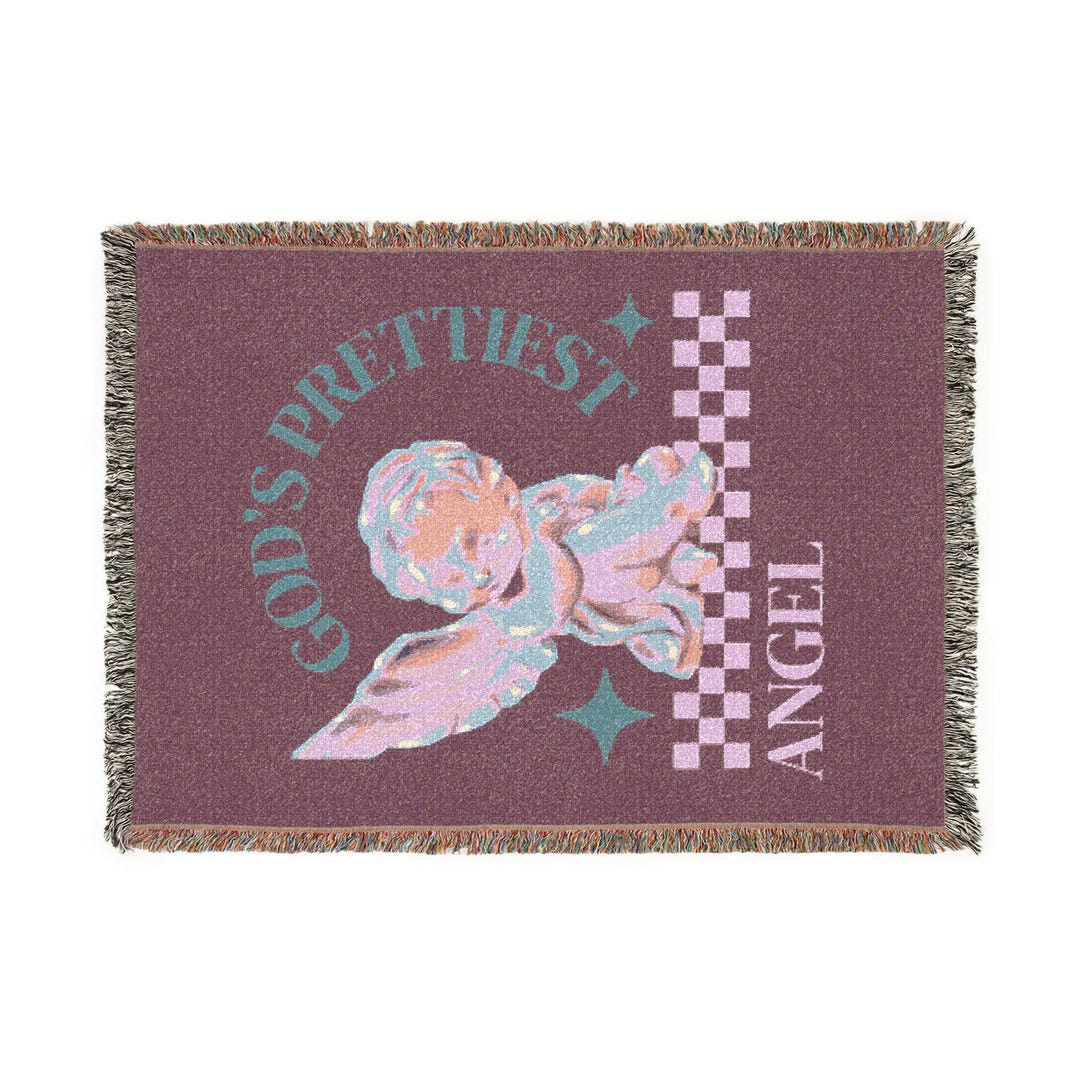 God's Prettiest Angel Woven Blanket | Christian Faith Home Decor - Etsy