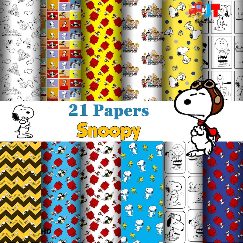Snoopy Background Paper - Etsy