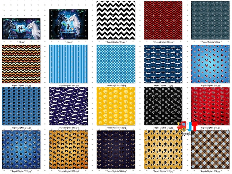 How to Train Your Dragon Digital Paper Pack: Party Decor, Scrapbooking ...