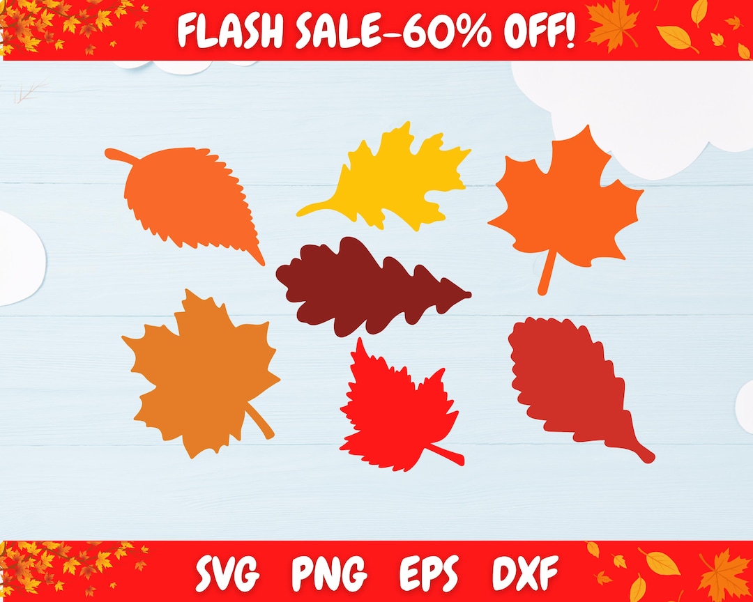 Fall Leaf Clipart Bundle, Autumn Svg, Png, Eps, Dxf Cut Files - Etsy