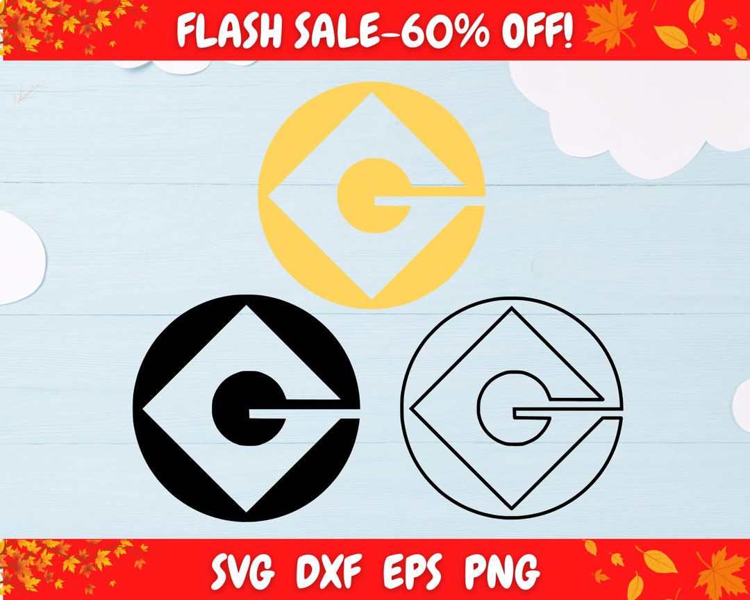 Minions Gru Logo Letter G (svg, Png, Dxf, Eps) (digital Download) - Etsy