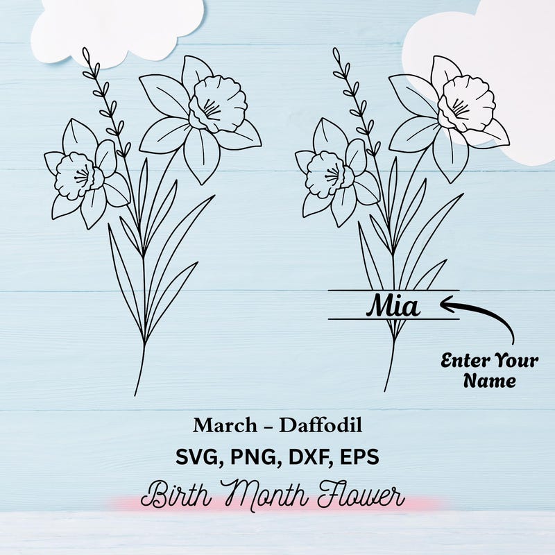 Daffodils Laser Cut Files - Etsy