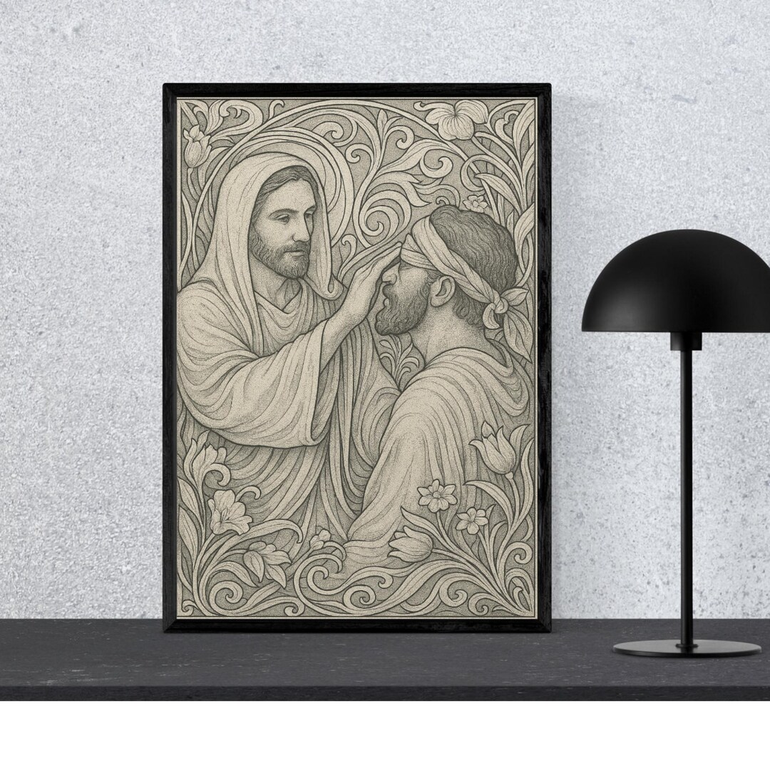 Miracle of Sight Restored — Jesus Heals the Blind | Art Nouveau ...