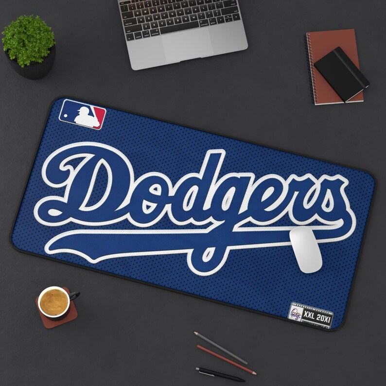 Dodgers Baseball High Definition Printed Jersey Look Desk Mat - Etsy
