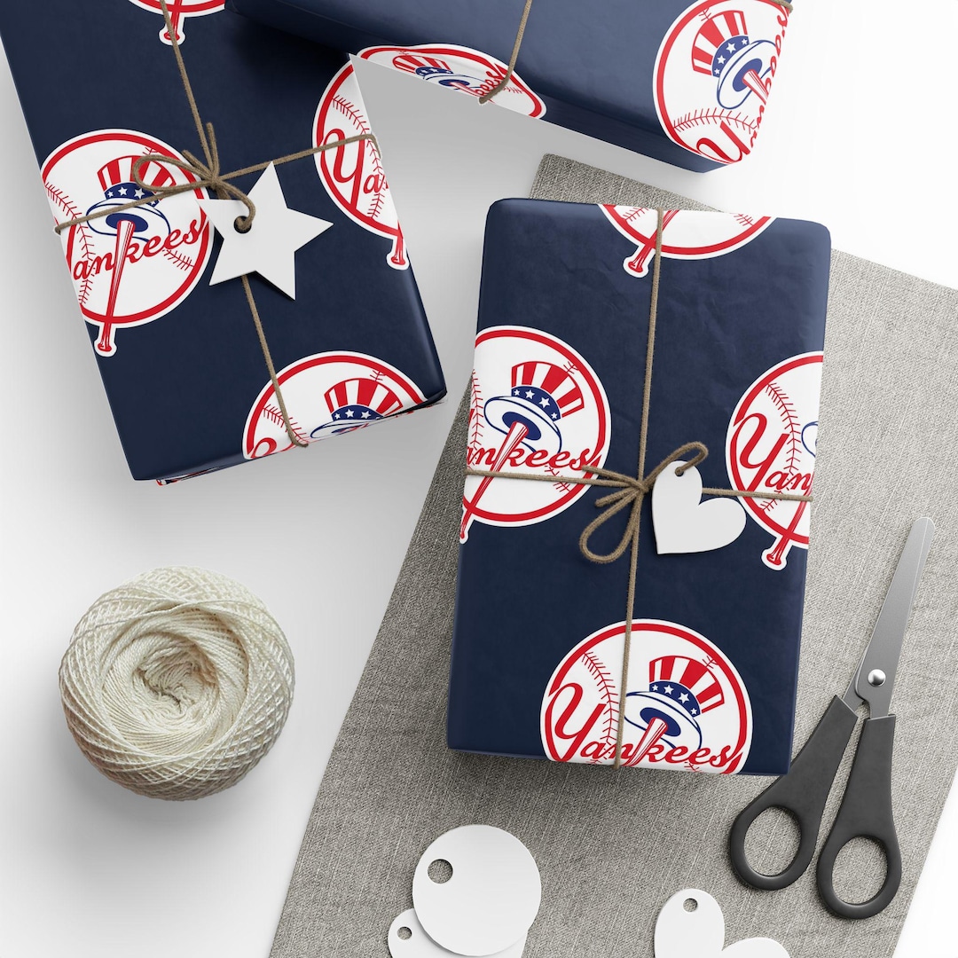 New York Baseball Wrapping Paper Gift Wrap for Birthday, Holiday ...