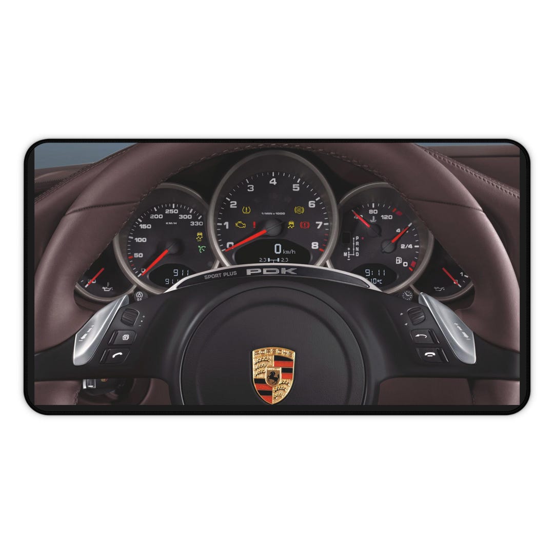 Porsche Dash High Definition Super Car Office Home Decor Desk Mat ...