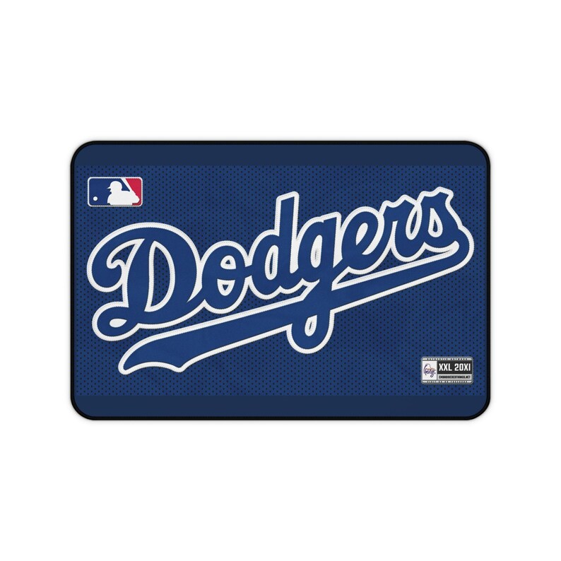 Dodgers Baseball High Definition Printed Jersey Look Desk Mat - Etsy