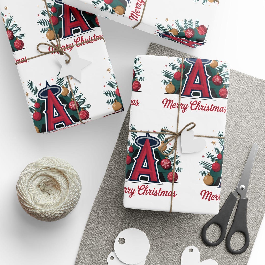 Angels Baseball Wrapping Paper Gift Wrap for Birthday, Holiday ...
