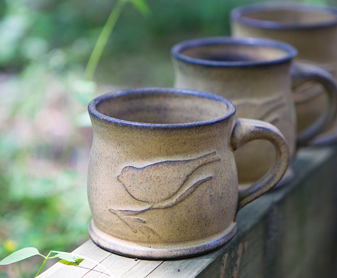 Stoneware Bird Mug, Pottery Mug, Ceramic Mug, Bird, Handmade Mug, Mug ...