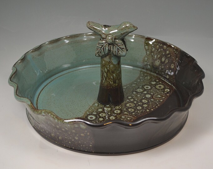 Pie Plate With Pie Vent, Ceramic Pie Plate, Pottery Pie Plate, Ceramic ...