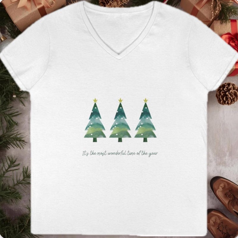 V Neck Christmas Jumper - Etsy UK