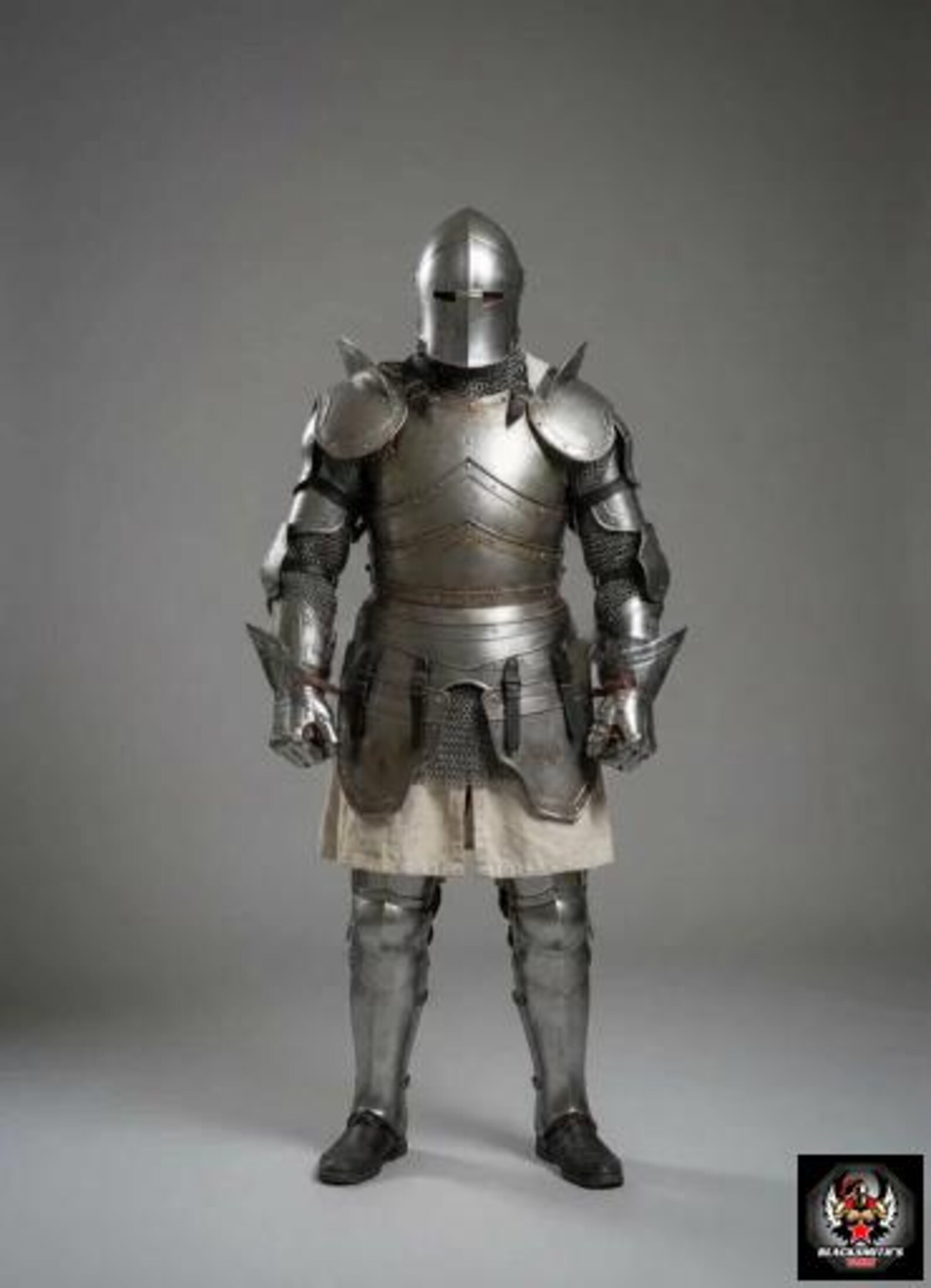 Full Body Barbute Armor & Barbuta Helmet | 18 Gauge Steel Medieval ...