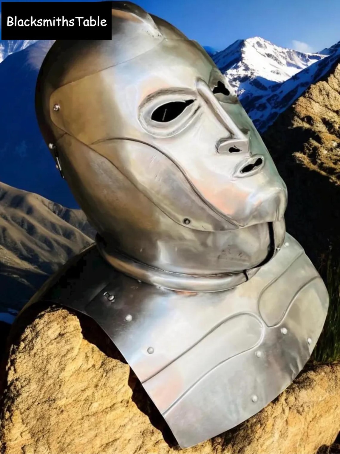 Medieval Full Face Steel Helmet for Display or Cosplay - Etsy