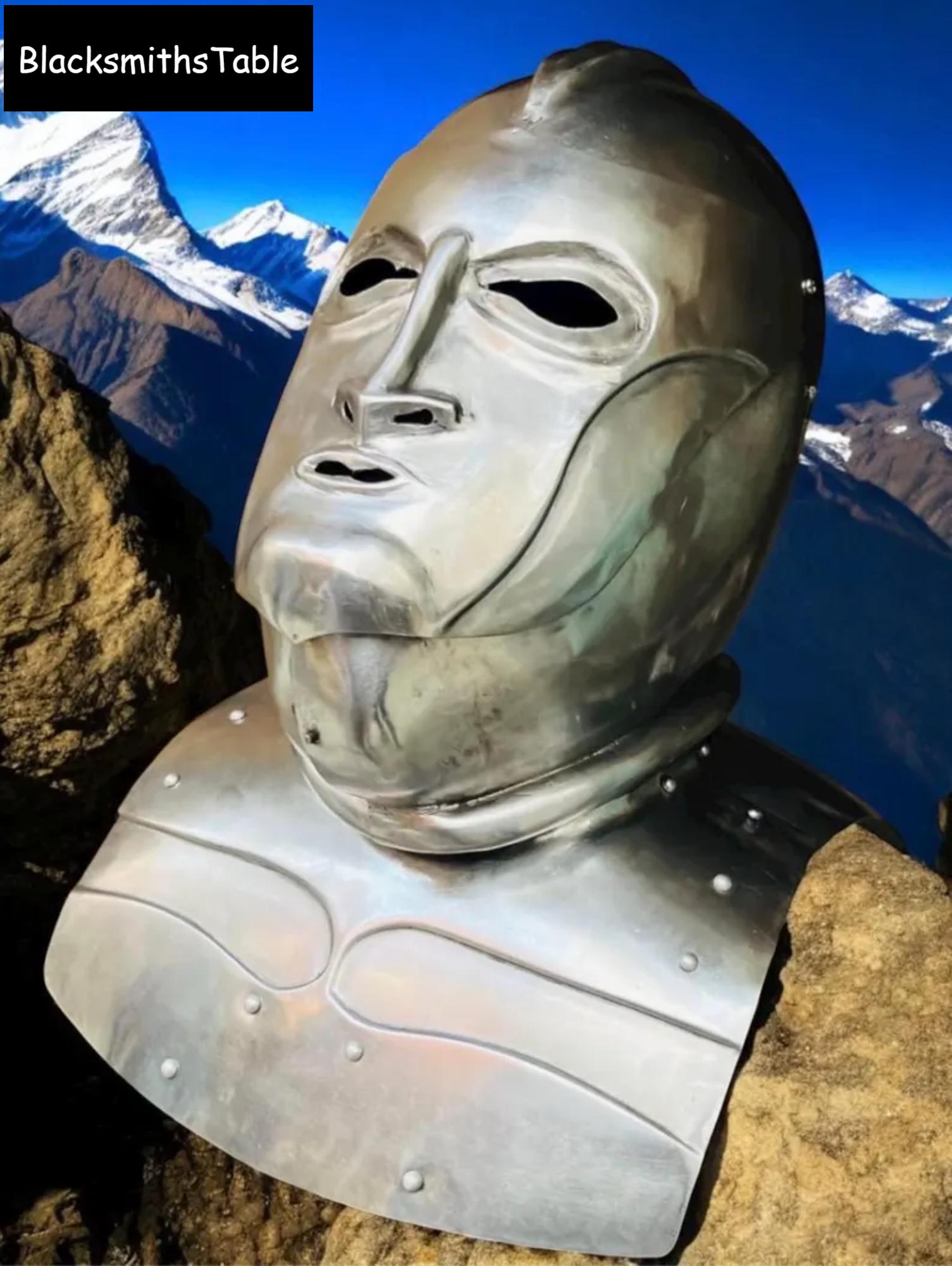 Medieval Full Face Steel Helmet for Display or Cosplay - Etsy