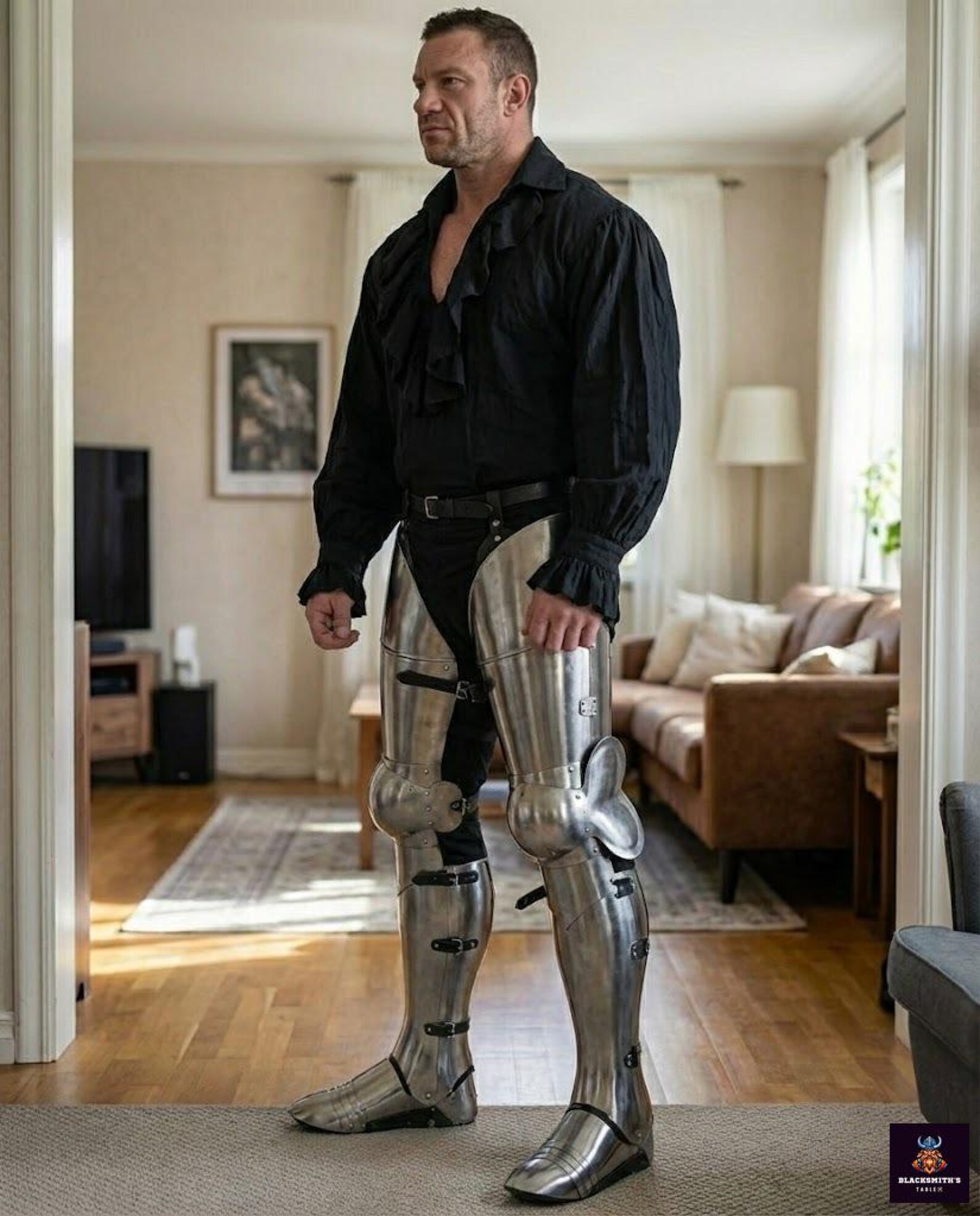 Medieval Leg Armor With Sabatons | Steel Gothic Plate Legs | Knight ...