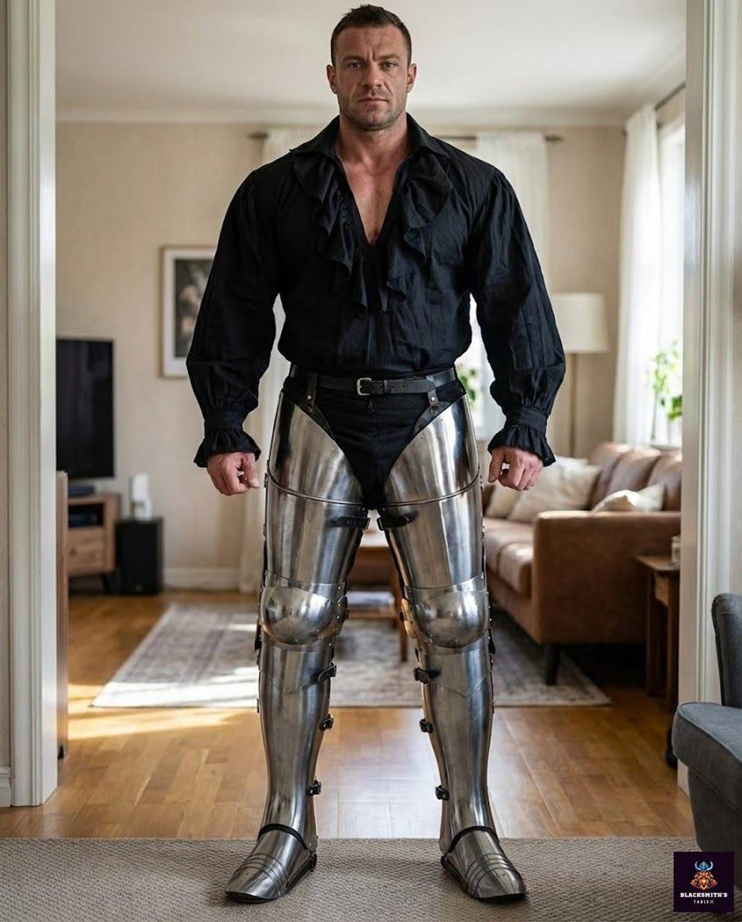 Medieval Leg Armor With Sabatons | Steel Gothic Plate Legs | Knight ...