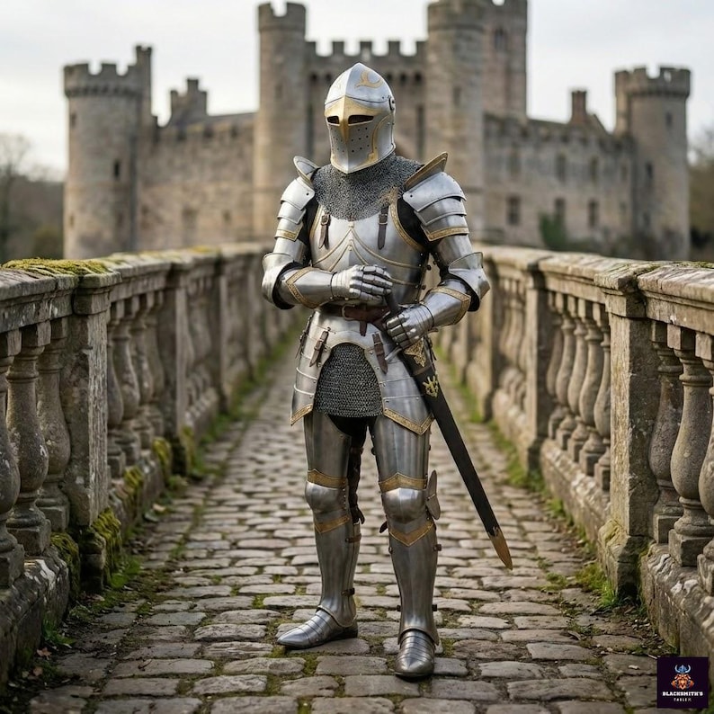 Royal Medieval Kings Guard Knight Full Body Armor Suit | 18G Steel ...
