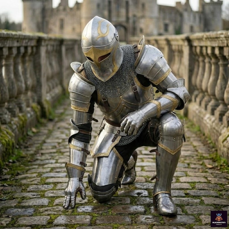 Royal Medieval Kings Guard Knight Full Body Armor Suit | 18G Steel ...