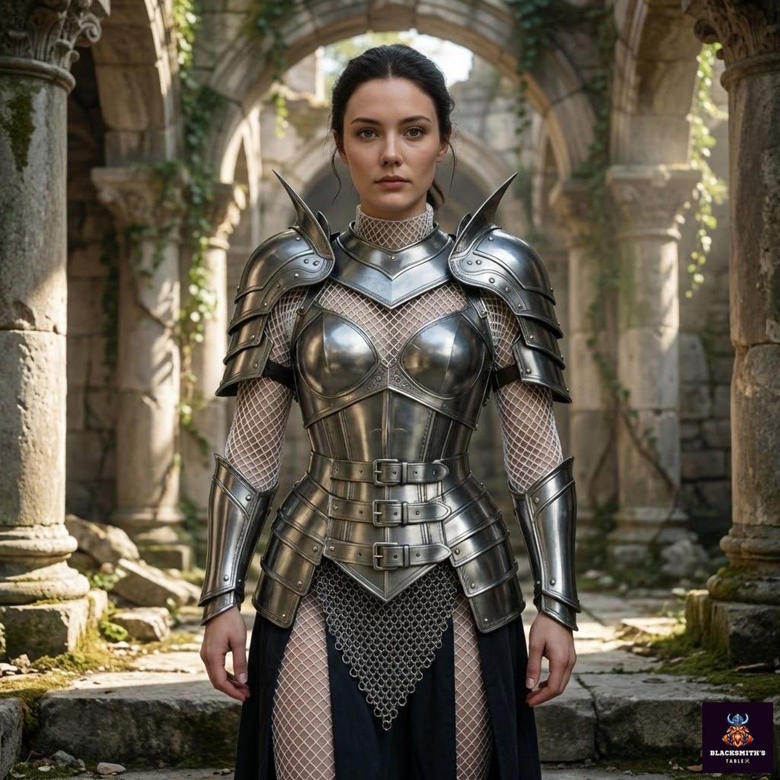 Maiden Armor Steel Warrior | Medieval Lady Knight Cuirass, Pauldrons ...