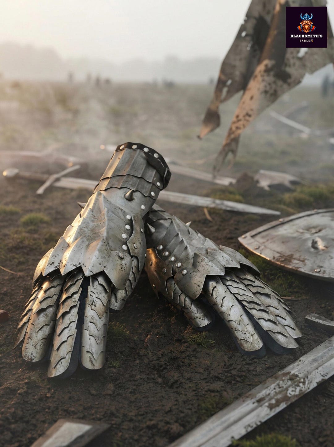 Black Steel Gothic Knight Gauntlets | Articulated Medieval Armor Gloves ...