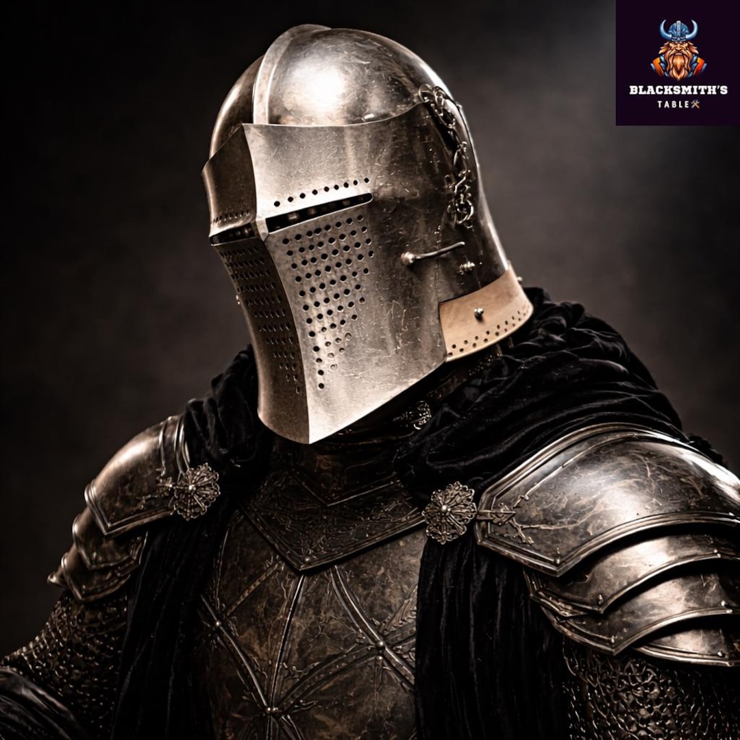 Medieval Bascinet Knight Helmet Combat HMB Visor | Handmade Steel Armor ...