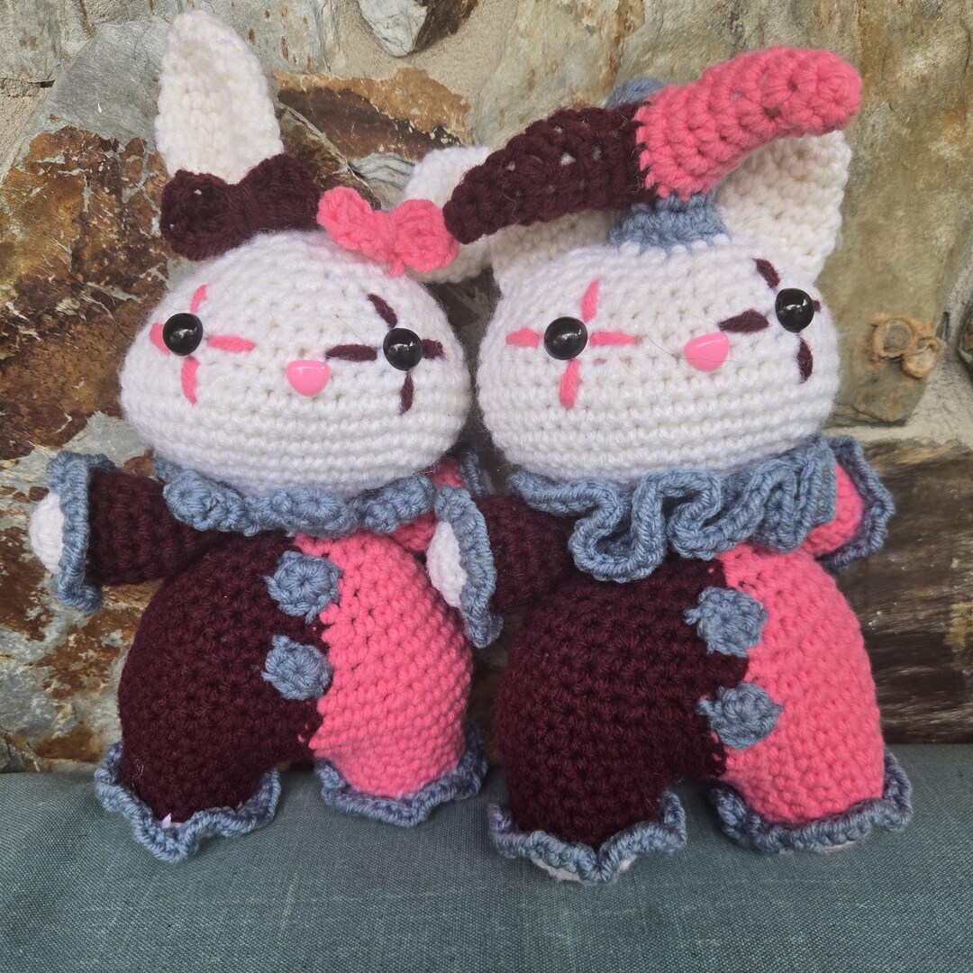 Plush Jester Cat and Bunny - Etsy