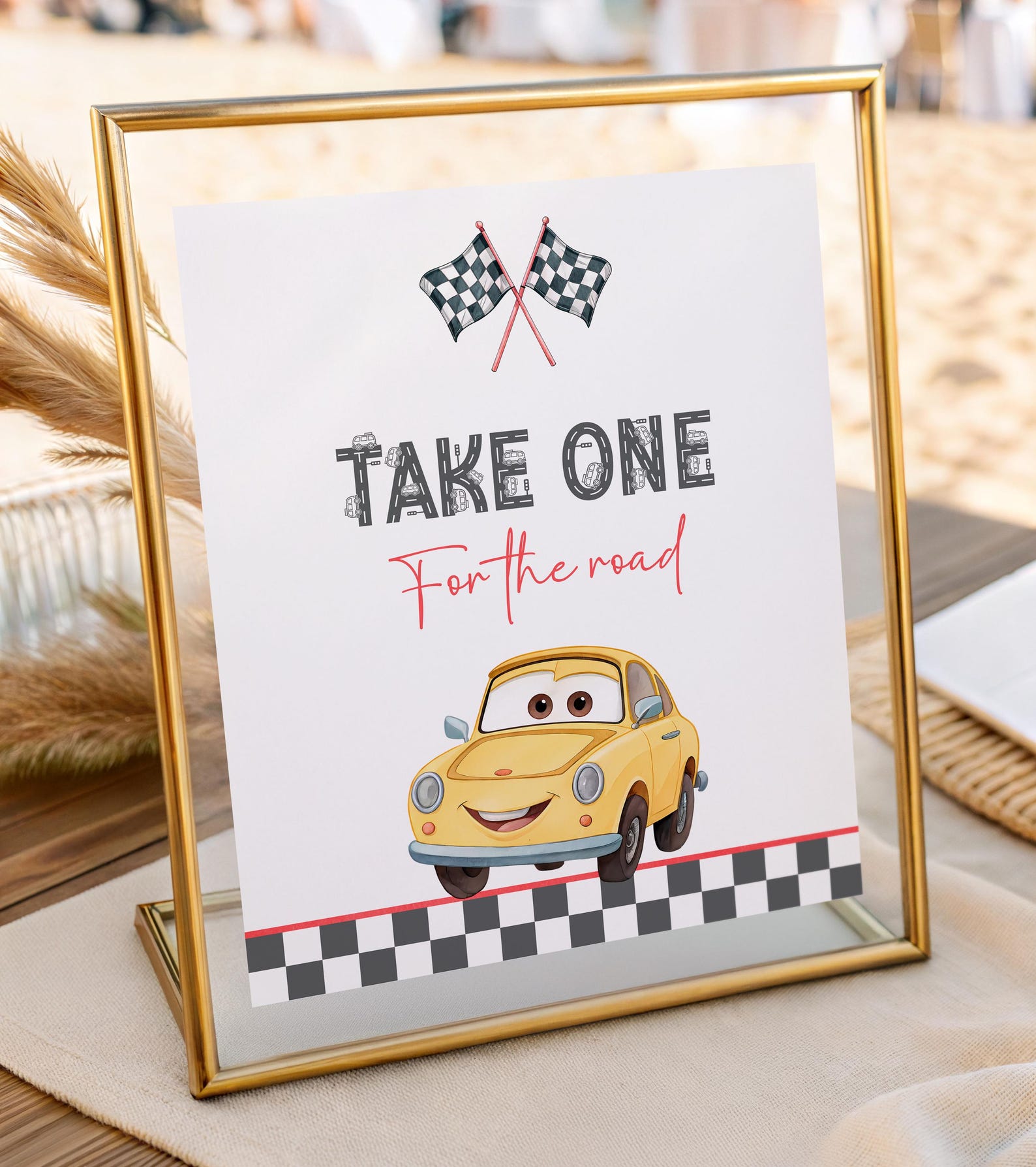 Editable Cars Birthday Party Signs, Lightning Mcqueen Decor (digital ...