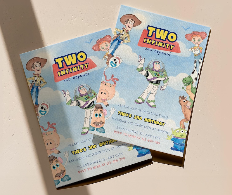 Editable Two Infinity and Beyond Birthday Invitation, Toy Story Party ...