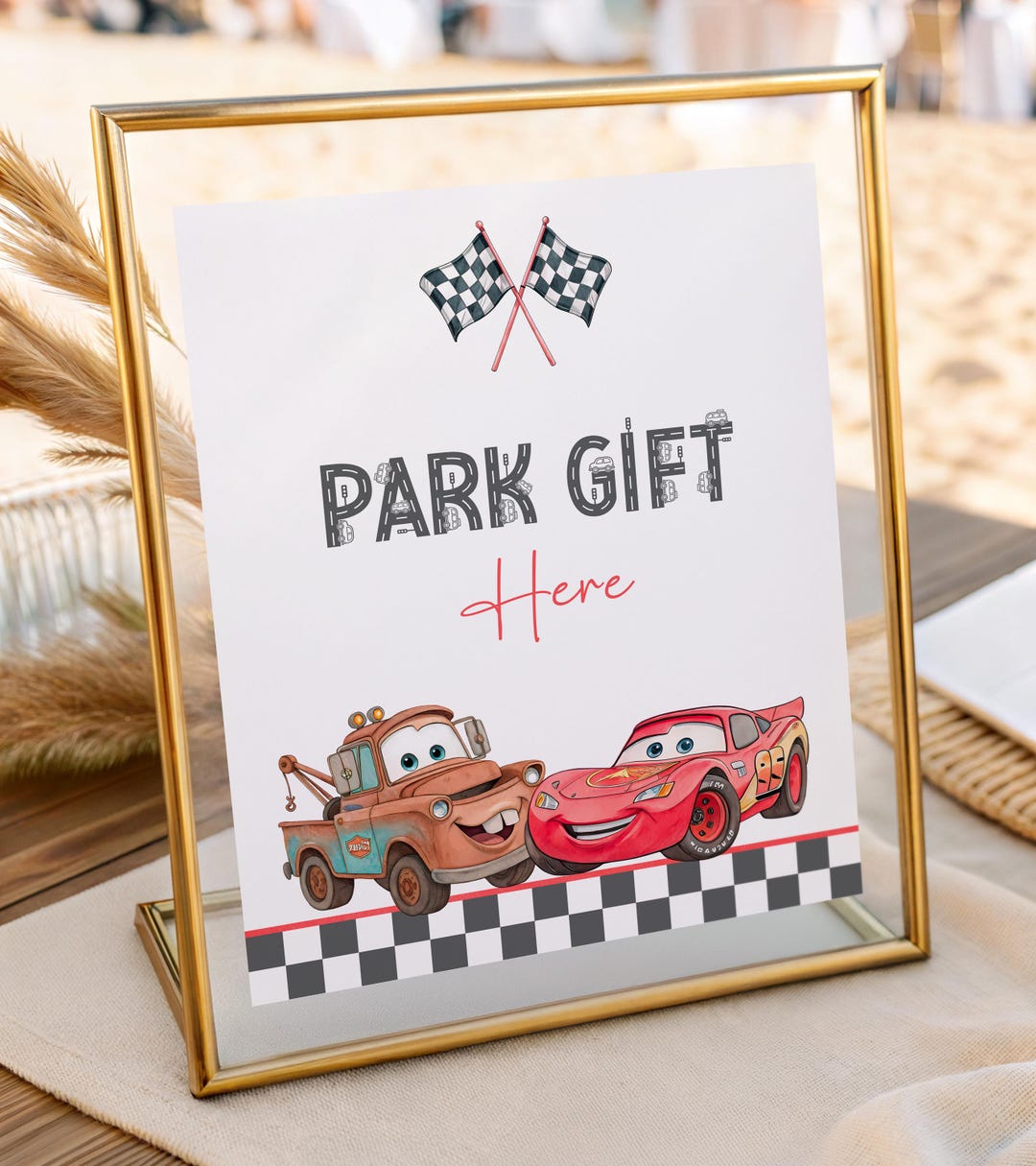Letreros editables de Cars para fiesta de cumpleaños, decoración de ...