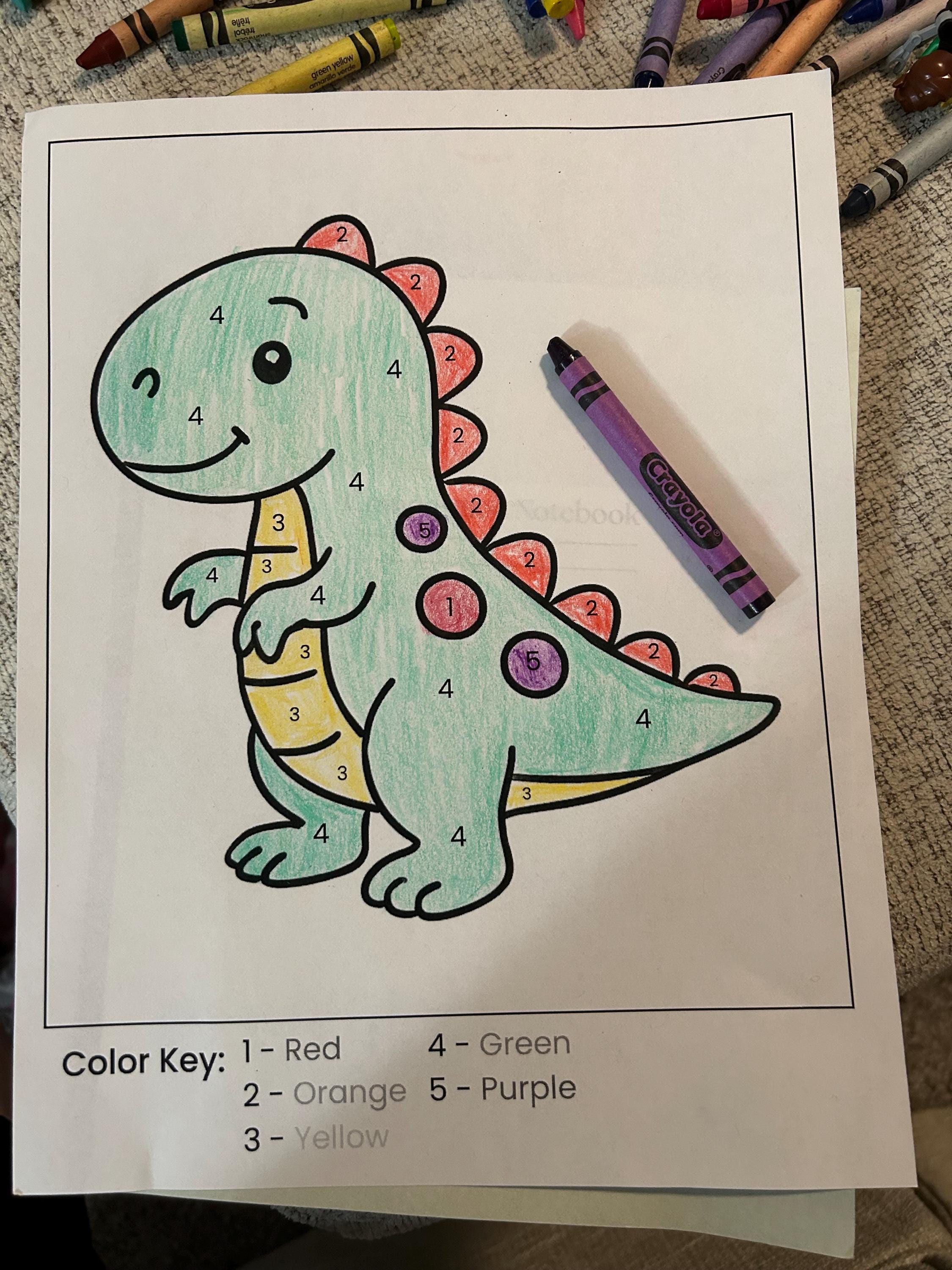 Color by Number Printable Coloring Pages - Etsy