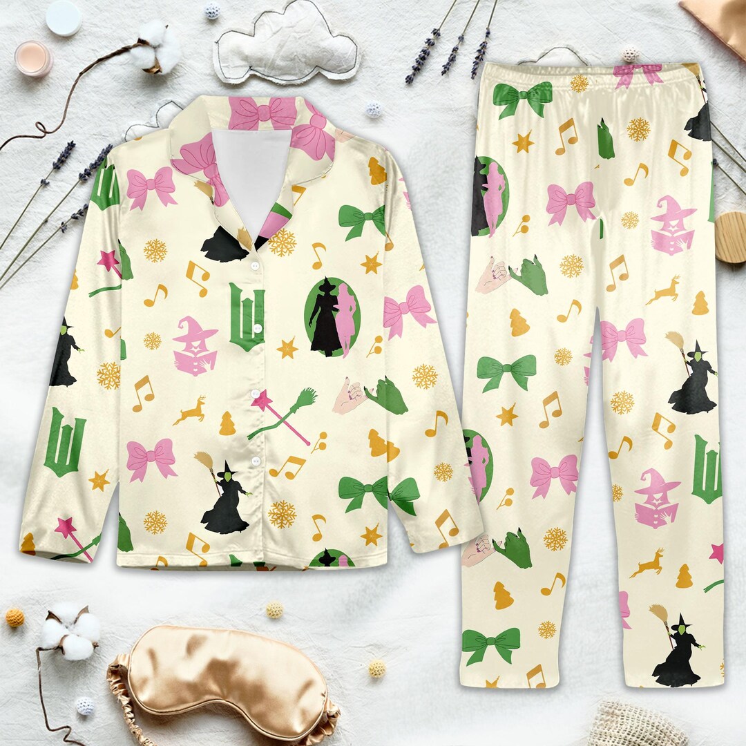 Cute Witch Pajama Set | Magical Fantasy Pjs for Women | Kawaii Wizard ...