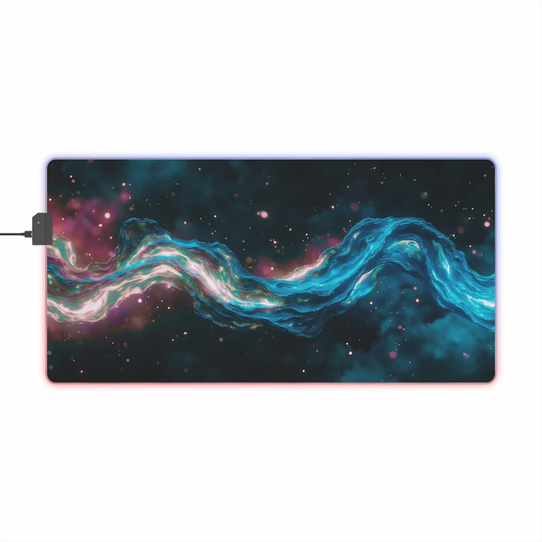 Cosmic RGB LED Gaming Mouse Pad, Non-slip Polyester Surface - Etsy