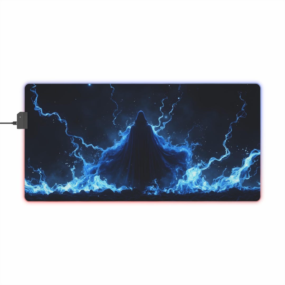 Neon Lightning LED Gaming Mouse Pad, Tech Gift - Etsy