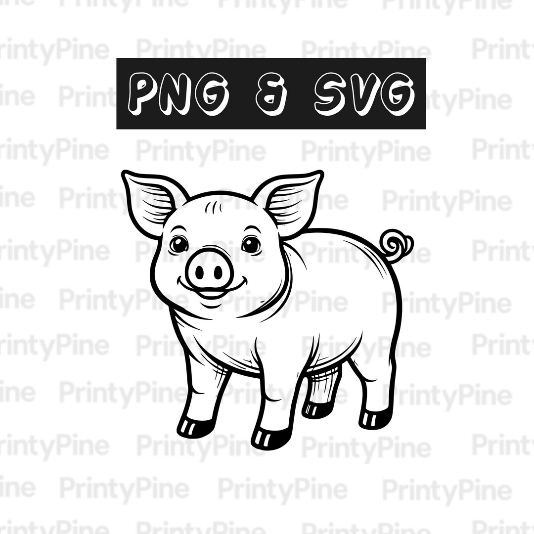 Pig SVG & PNG | Laser File | Cricut File | Digital Download - Etsy