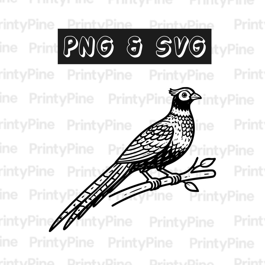 Pheasant SVG & PNG | Laser File | Cricut File | Digital Download - Etsy