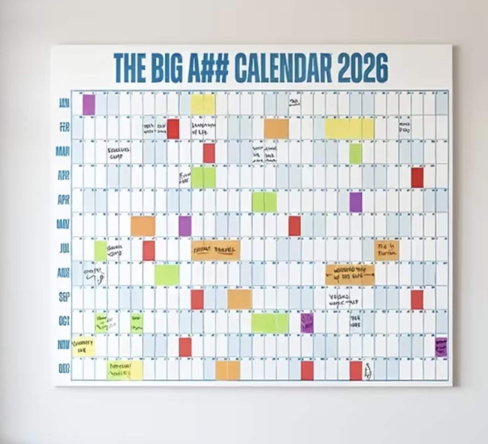 BIG A## CALENDAR 44.1" X 33.1" 2026 HUGE Calendar - Etsy