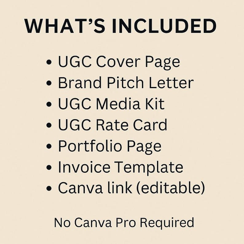 UGC Creator Starter Kit – Canva Templates (media Kit, Pitch Letter ...