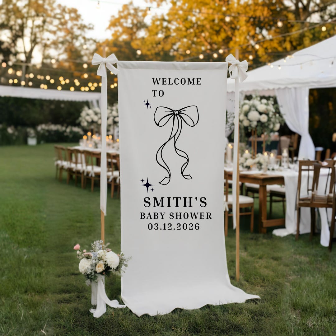 Welcome Sign for Baby Shower Custom Baby Shower Sign Fabric Baby Shower ...