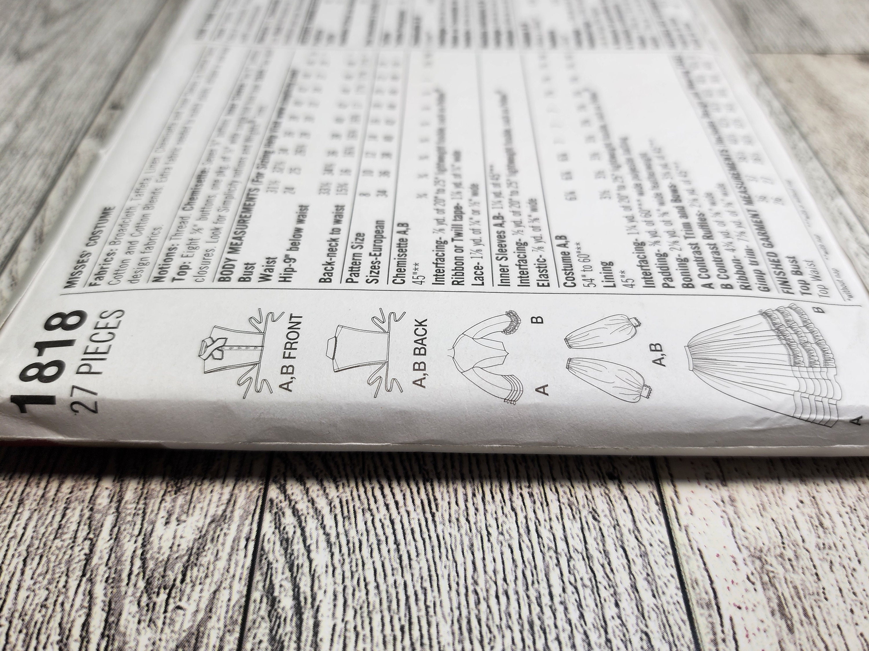 Simplicity 1818 Civil War Gown Pattern 16-24 Queen Plus - Etsy