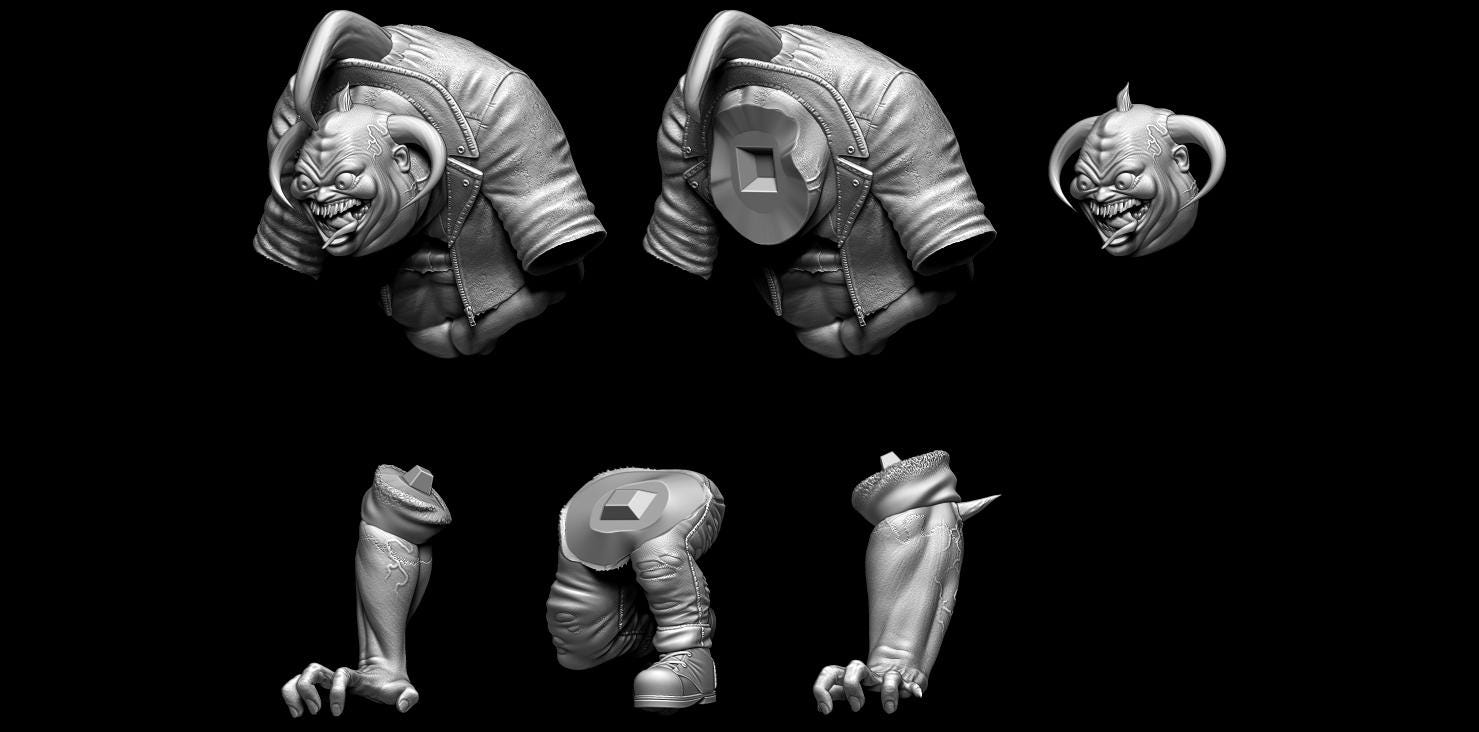 Demonic Clown STL – Grotesque Monster Villain 3D Print Model - Etsy