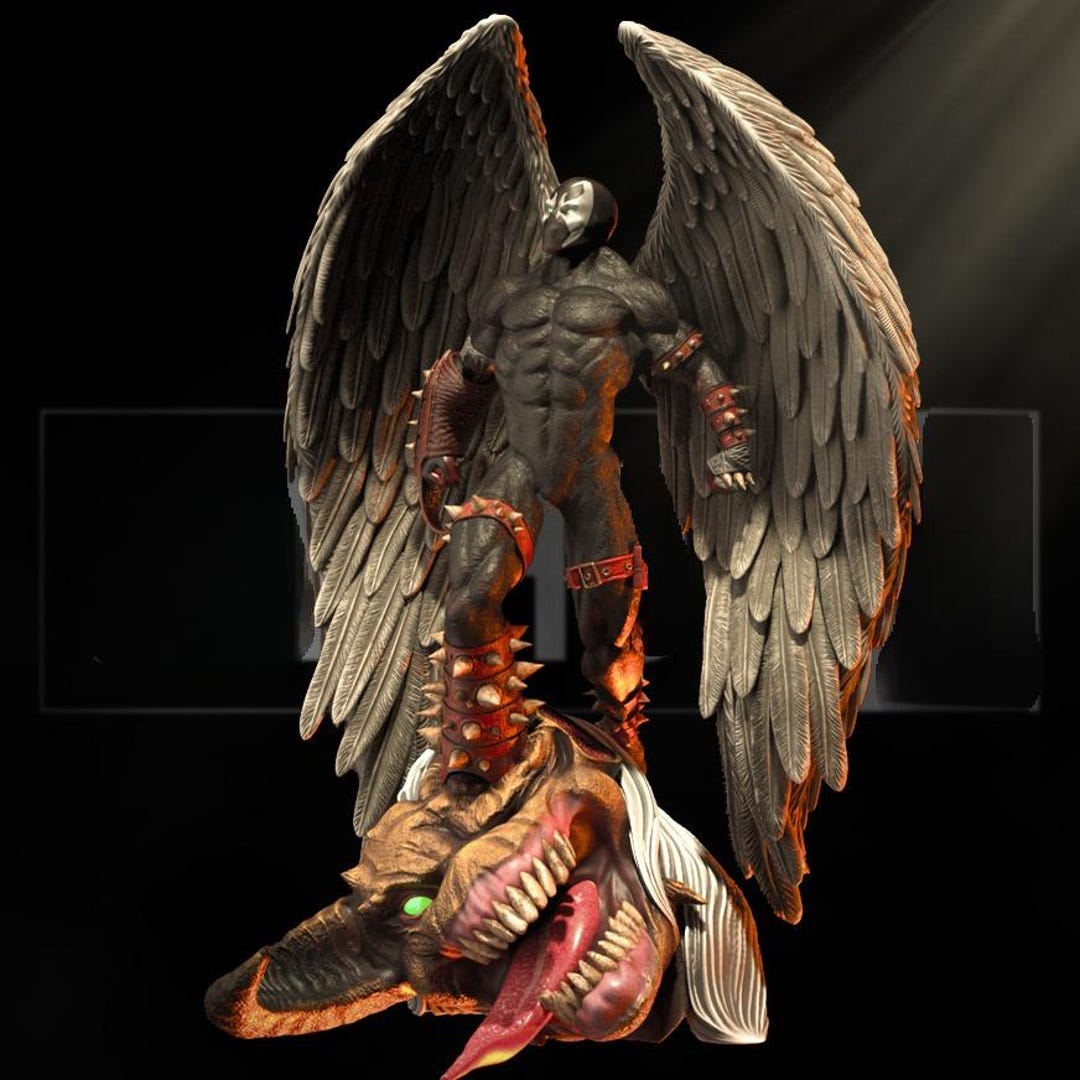 Winged Dark Avenger STL – Gothic Fantasy Warrior 3D Print Model - Etsy