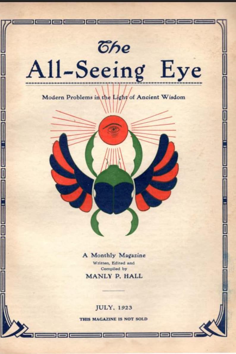 The All Seeing Eye Magazine, Manly P. Hall Complete Set (digital ...