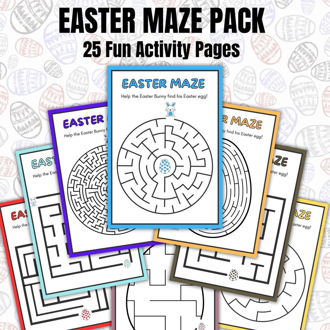 Easter Maze Game | Kids Activity, Classroom Fun (A4 PDF Download, 25 ...