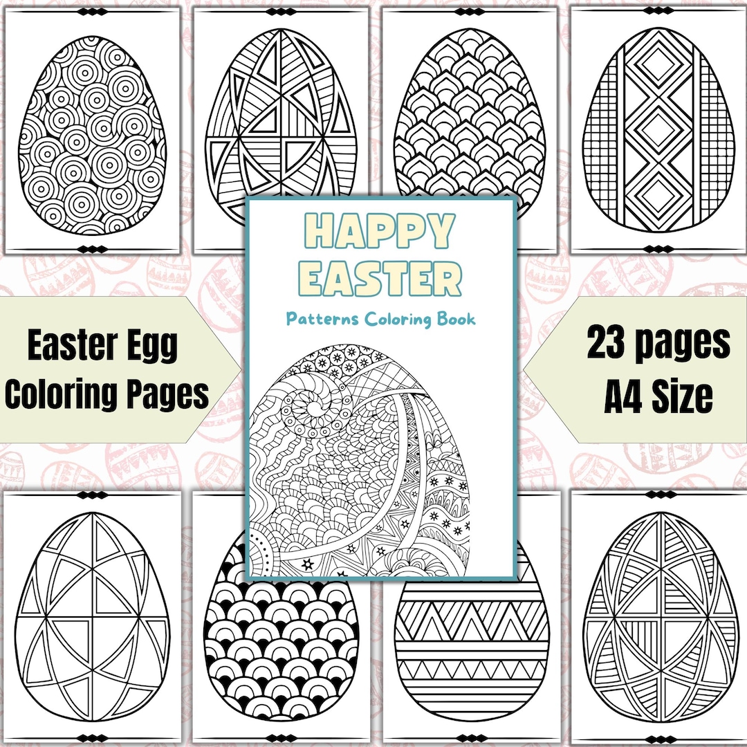 Easter Egg Coloring Book | 23 Printable Pages (A4, Instant Download) - Etsy