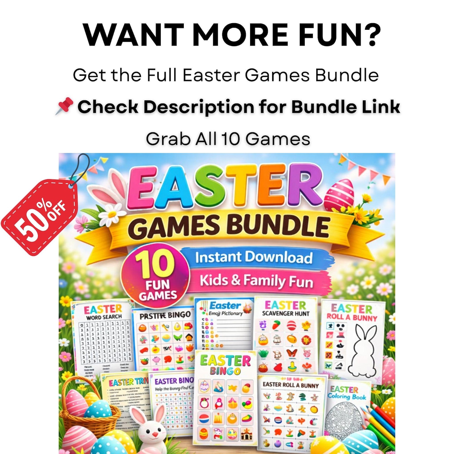 Roll a Bunny Easter Game | Fun Family Easter Activity (instant Download ...